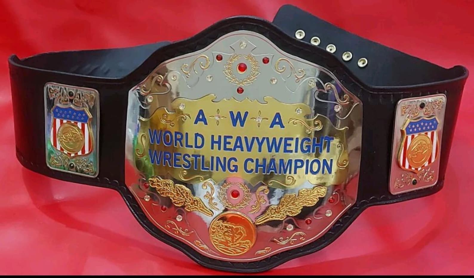 AWA World Heavyweight Championship Wrestling Belts Change Logo Material ...