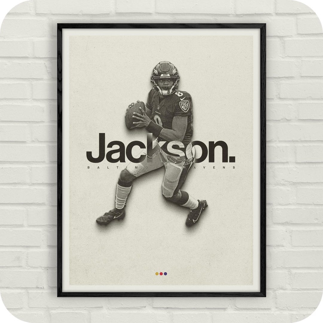 Lamar Jackson Poster, Digital Download, Baltimore Ravens NFL Football ...