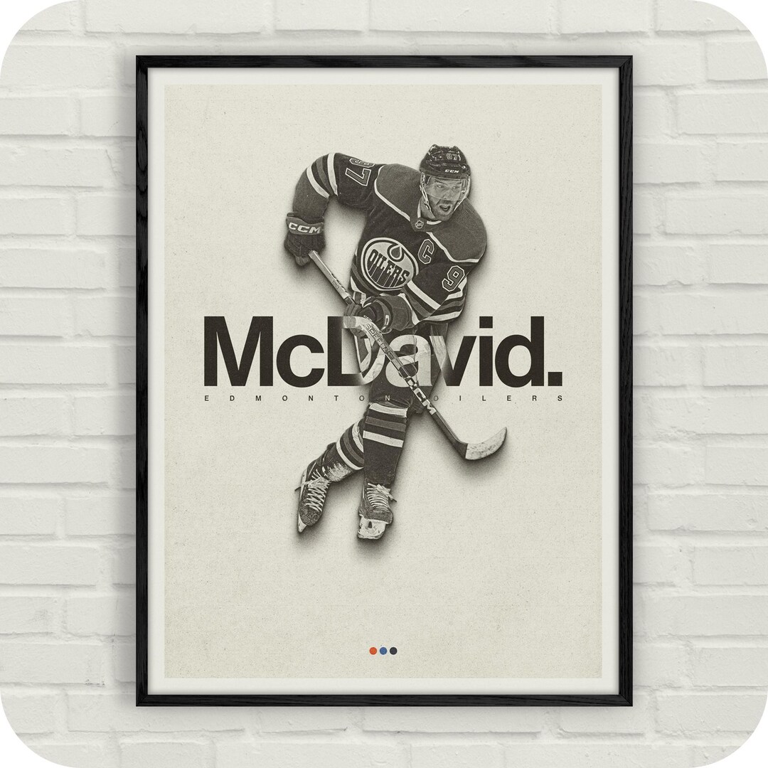 Connor Mcdavid Poster, Digital Download, Edmonton Oilers Poster, NHL ...