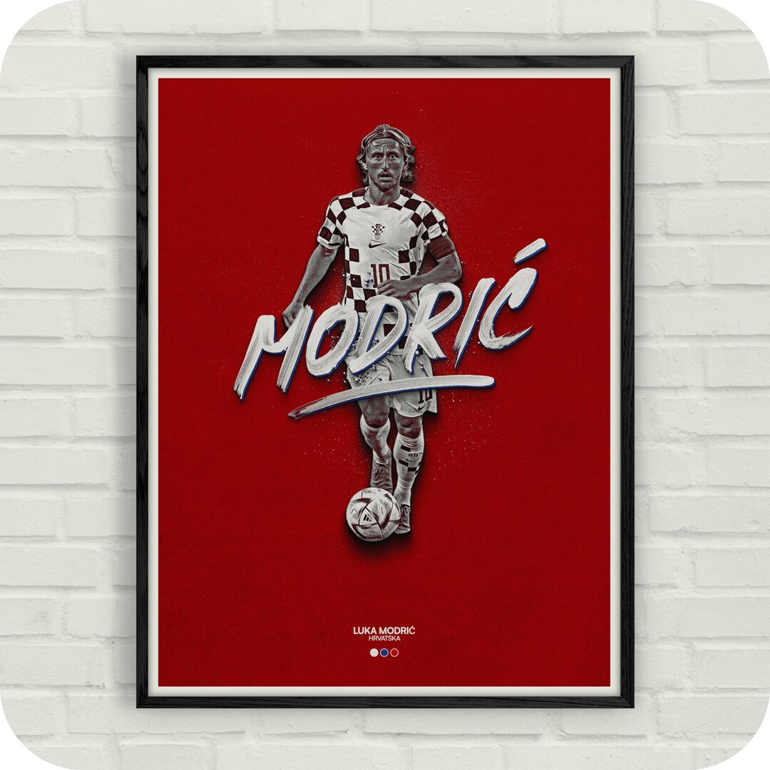 Luka Modric Poster, Digital Download, Croatia Soccer Wall Art Canvas ...