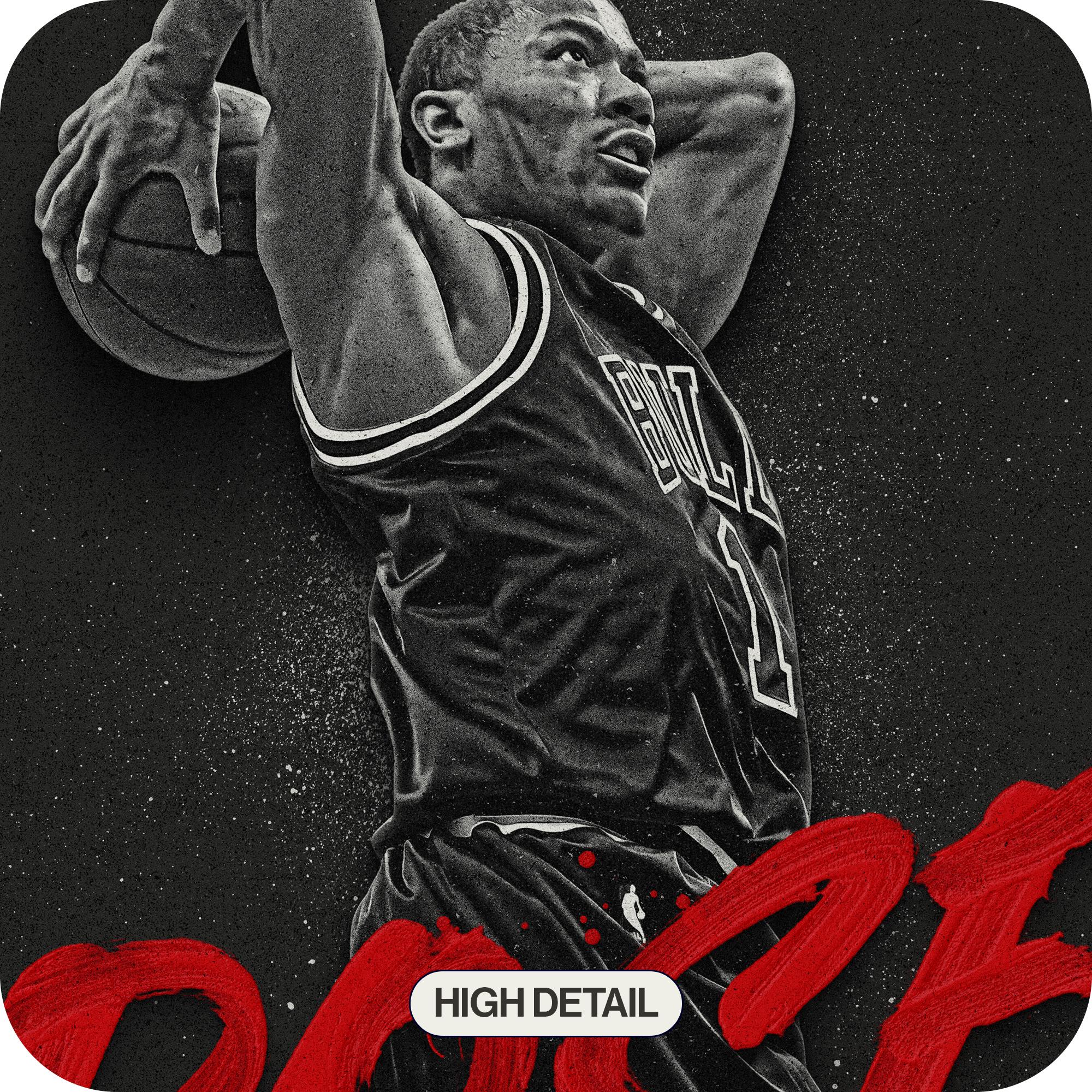 Derrick Rose Poster, Digital Download, Chicago Bulls Poster, NBA ...