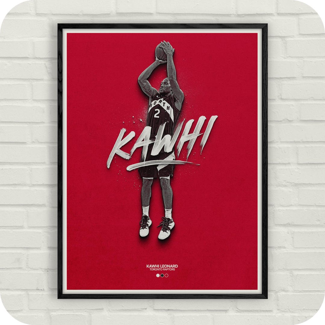 Kawhi Leonard Poster, Digital Download, Toronto Raptors NBA Basketball ...