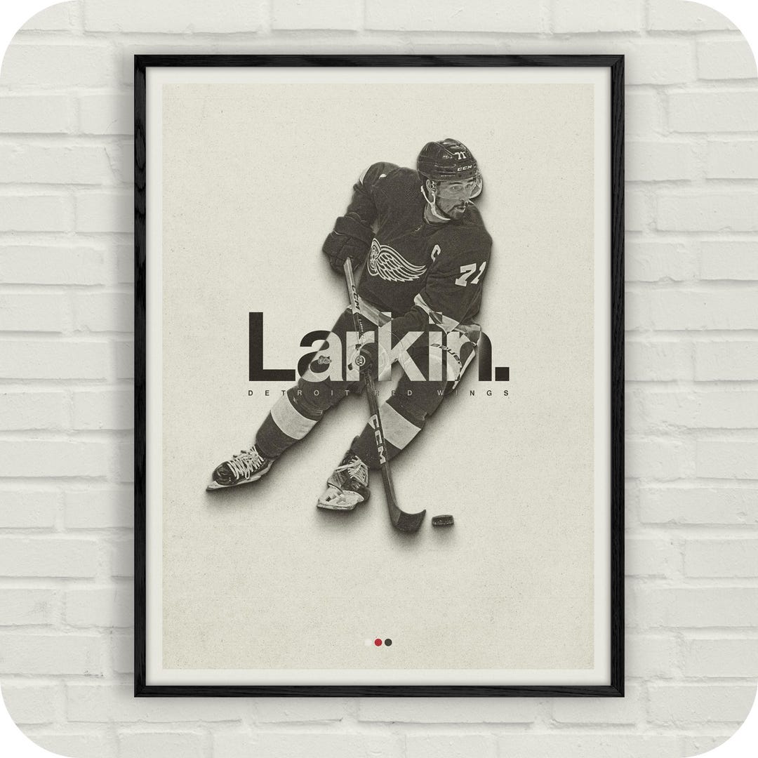 Dylan Larkin Poster, Digital Download, Detroit Red Wings Poster, NHL ...