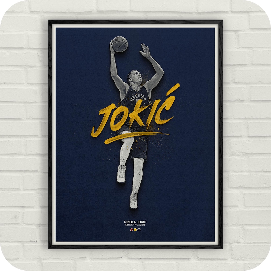 Nikola Jokic Poster, Digital Download, Denver Nuggets Poster, NBA ...