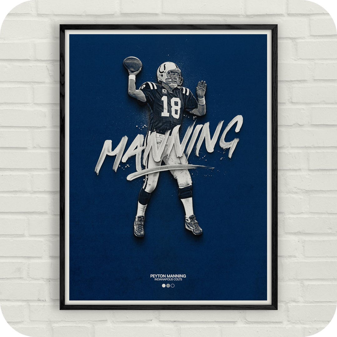 Peyton Manning Poster, Digital Download, Indianapolis Colts NFL ...