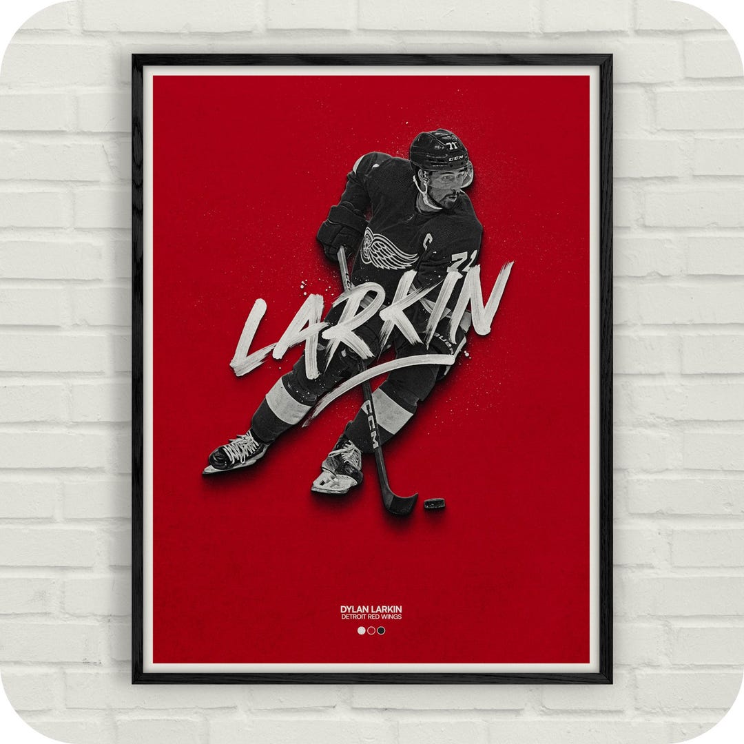 Dylan Larkin Poster, Digital Download, Detroit Red Wings NHL Hockey ...