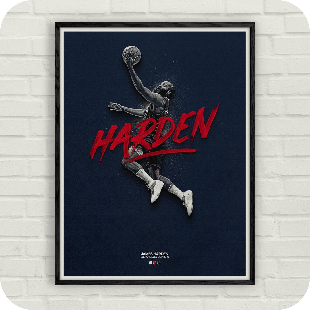 James Harden Poster, Digital Download, LA Clippers NBA Basketball Wall ...