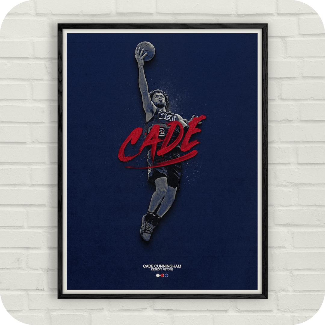 Cade Cunningham Poster, Digital Download, Detroit Pistons NBA ...