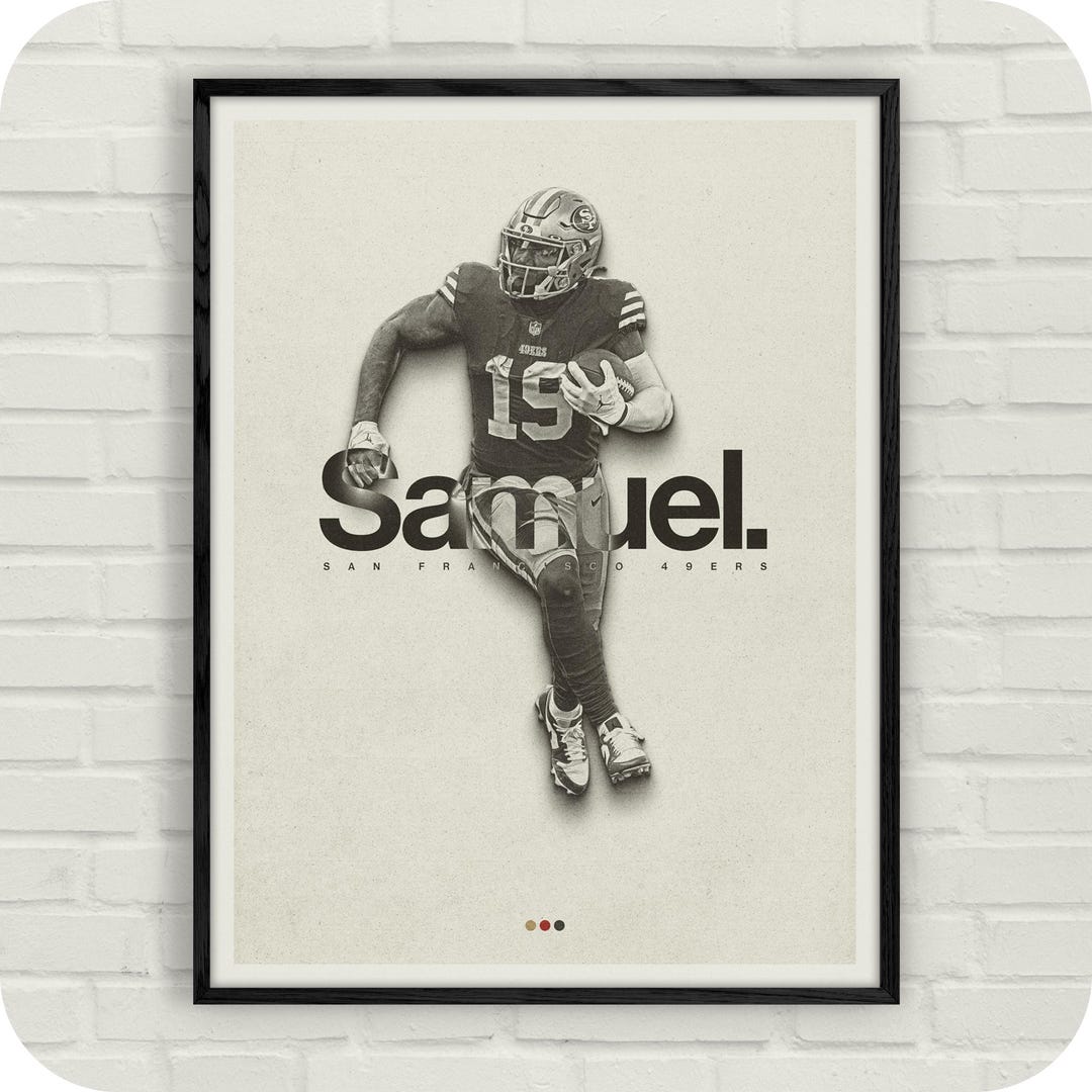 Deebo Samuel Poster, Digital Download, San Francisco 49ers Poster, NFL ...