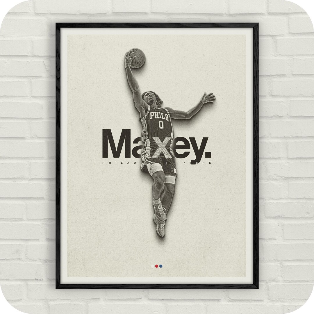 Tyrese Maxey Poster, Digital Download, Philadelphia 76ers Poster, NBA ...
