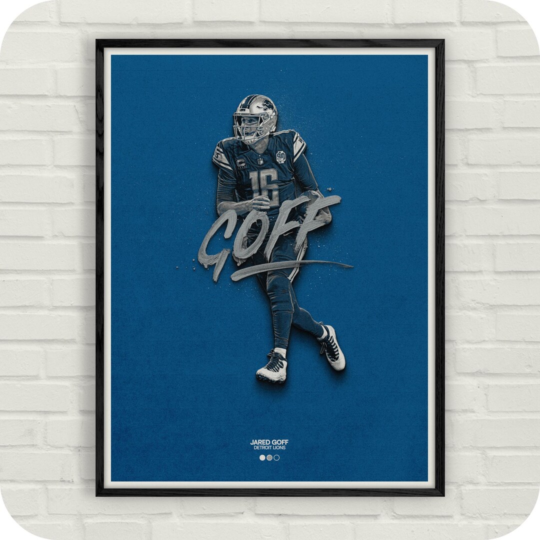 Jared Goff Poster, Digital Download, Detroit Lions Poster, NFL Football ...