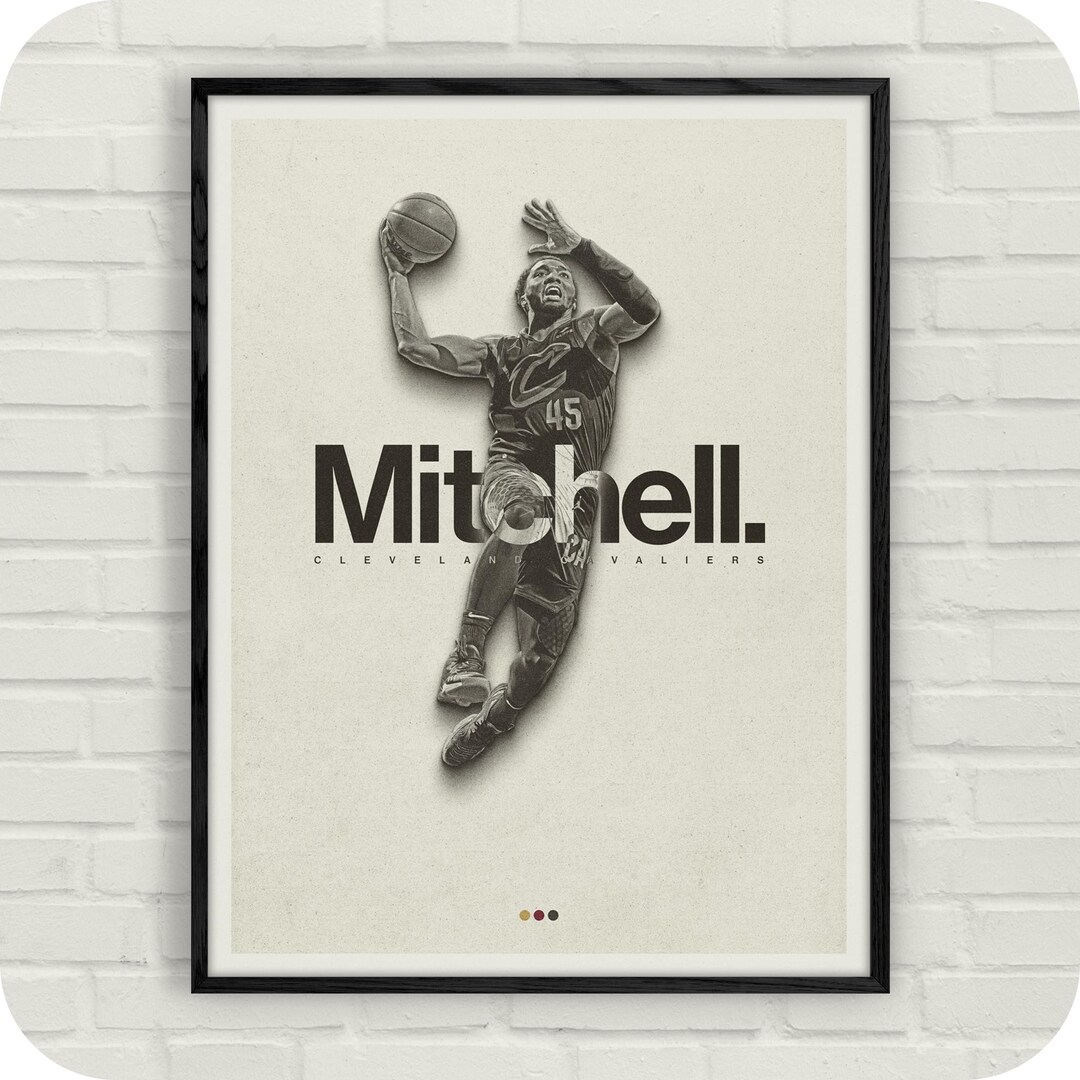 Donovan Mitchell Poster, Digital Download, Cleveland Cavaliers Poster ...