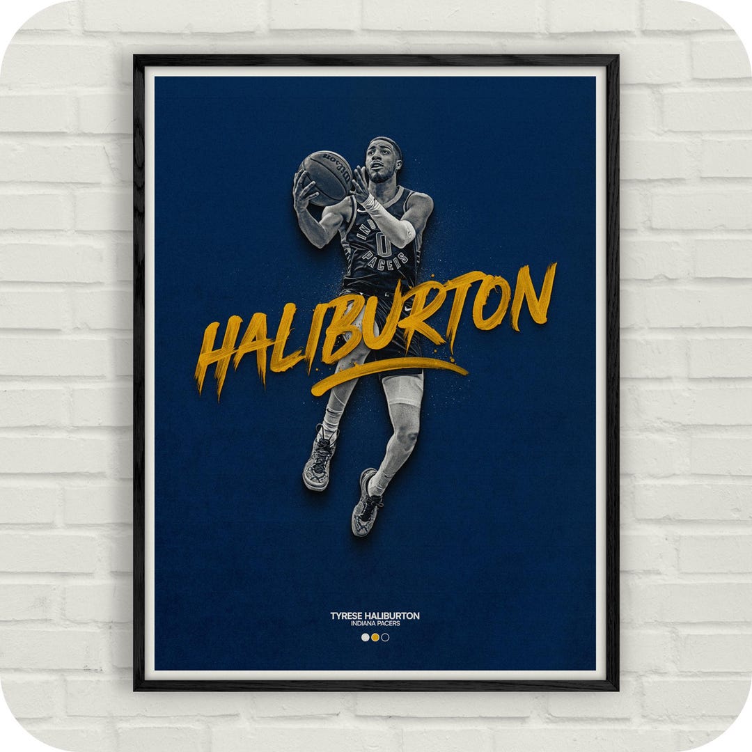Tyrese Haliburton Poster, Digital Download, Indiana Pacers NBA ...