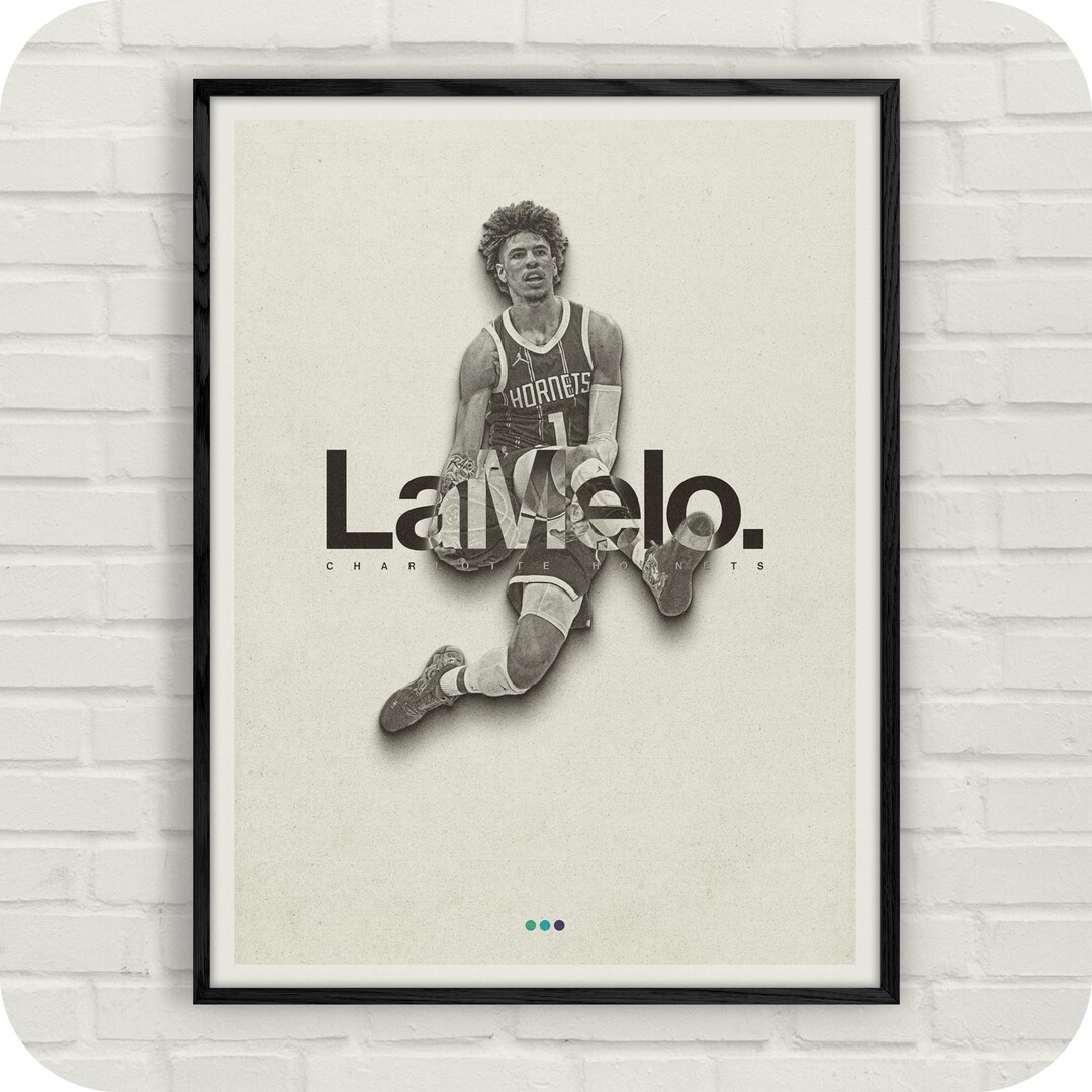 Lamelo Ball Poster, Digital Download, Charlotte Hornets Poster, NBA ...