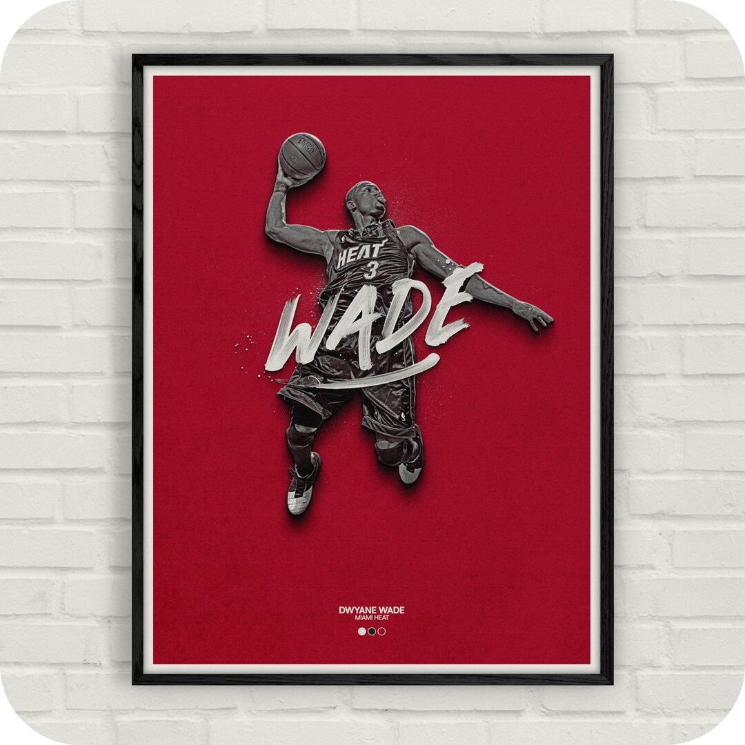 Dwyane Wade Poster, Digital Download, Miami Heat NBA Basketball Wall ...