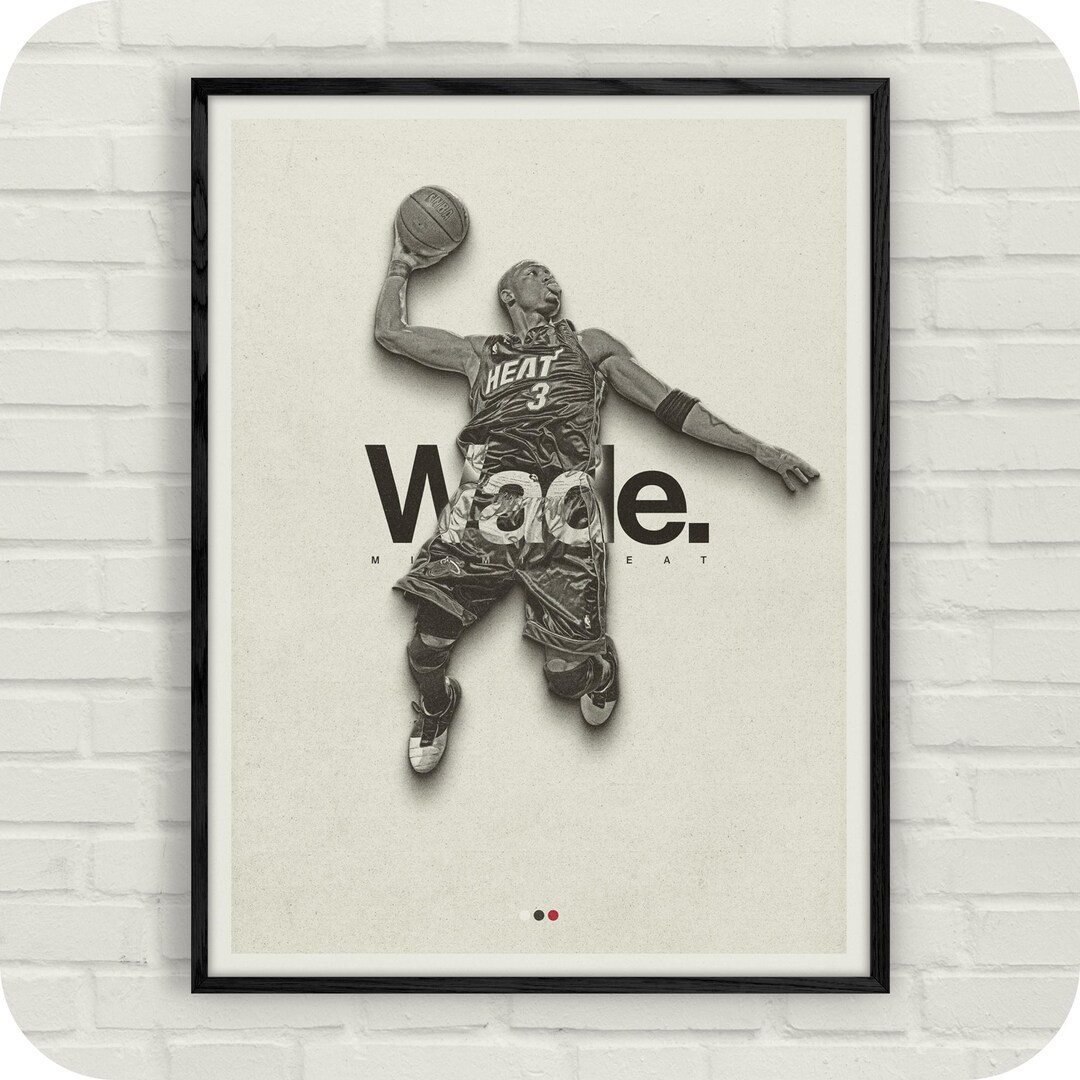 Dwyane Wade Poster, Digital Download, Miami Heat NBA Basketball Wall ...