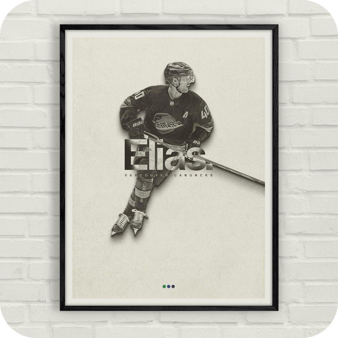 Elias Pettersson Poster, Digital Download, Vancouver Canucks Poster, NHL Hockey Wall Art Canvas ...