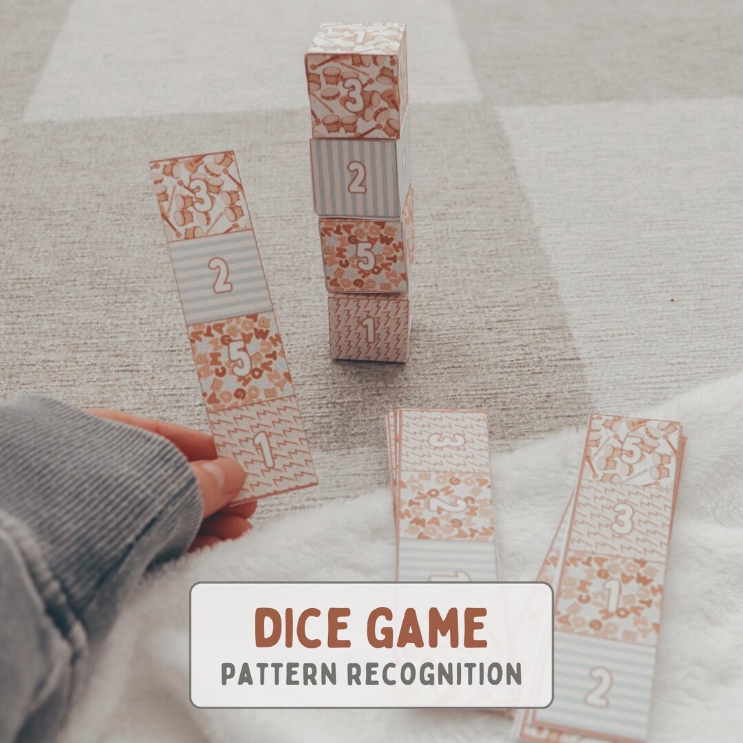 Pattern Matching Game, Printable Dice Game, Number Recognition Game ...