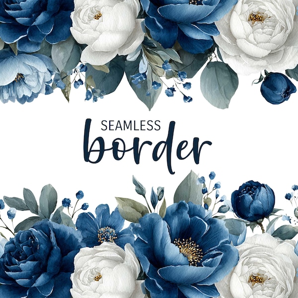 Blue Border Clip Art Png - Etsy UK