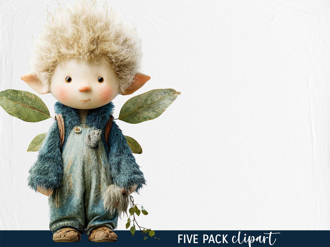 Rustic Forest Sprite Boy, Woodland Fantasy Creatures, Watercolour ...