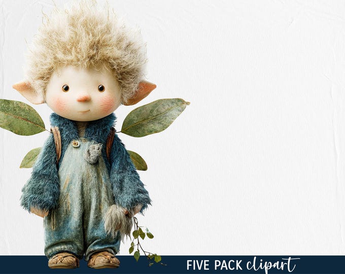 Rustic Forest Sprite Boy, Woodland Fantasy Creatures, Watercolour ...