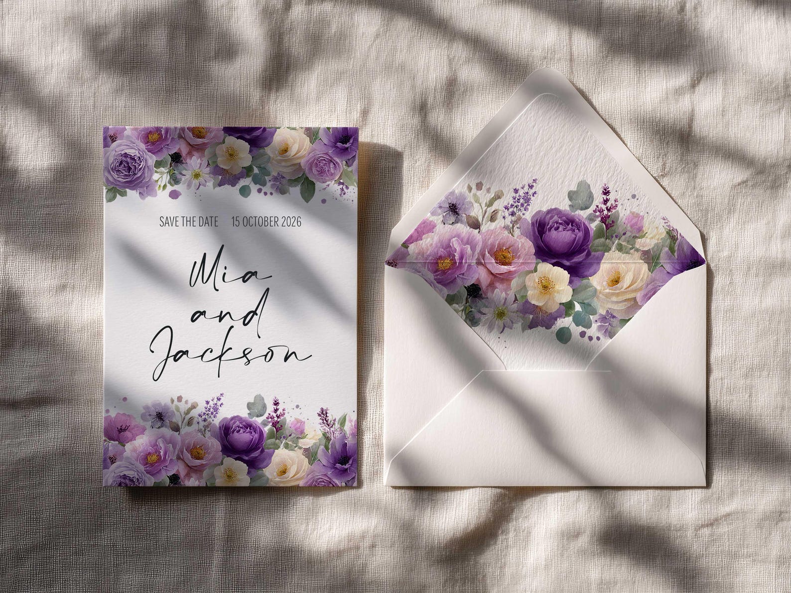 Lavender and Mauve, Watercolour Seamless Floral Border, Romantic ...