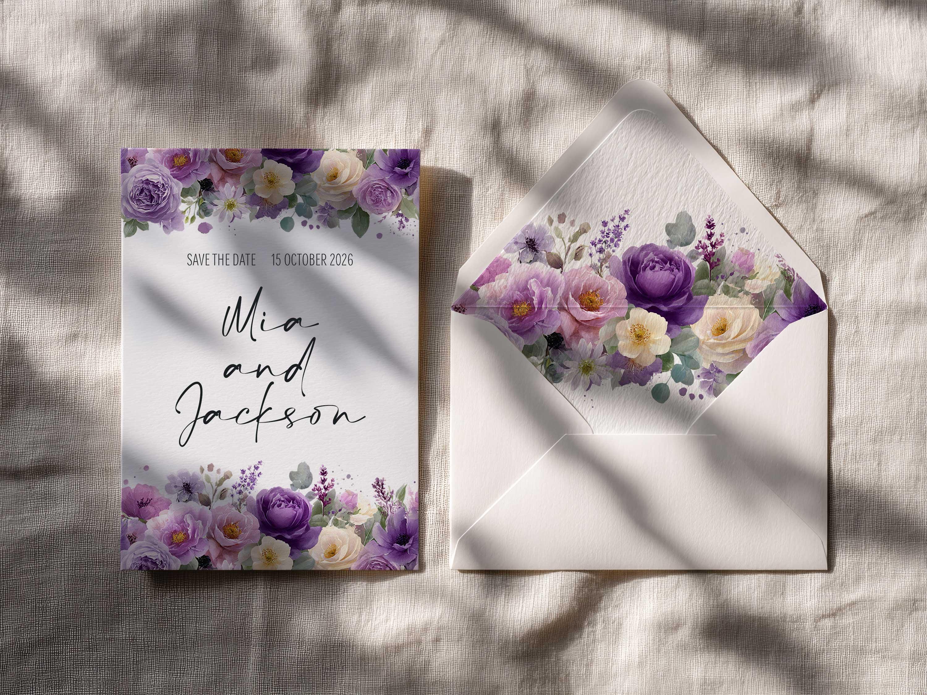 Lavender and Mauve, Watercolour Seamless Floral Border, Romantic ...
