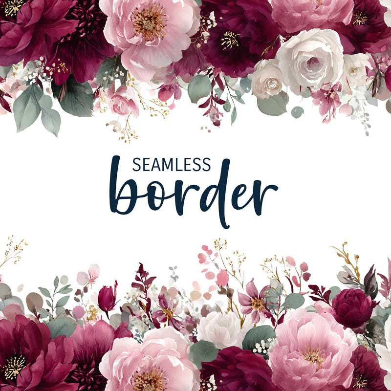 Flower Stickers Border - Etsy UK