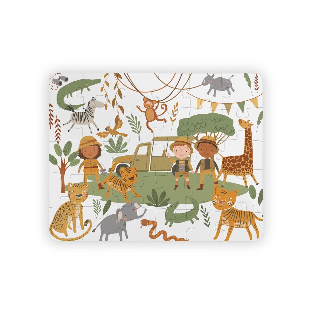 Safari Puzzle Safari Animals Jigsaw Puzzle Toddler Safari Activity ...