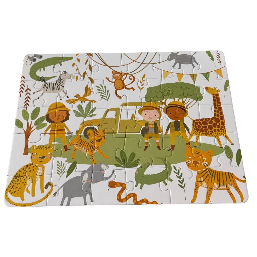 Safari Puzzle Safari Animals Jigsaw Puzzle Toddler Safari Activity ...