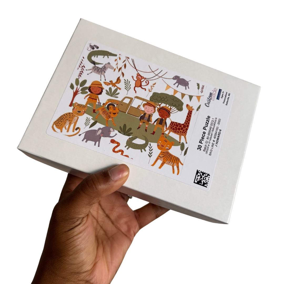 Safari Puzzle Safari Animals Jigsaw Puzzle Toddler Safari Activity ...