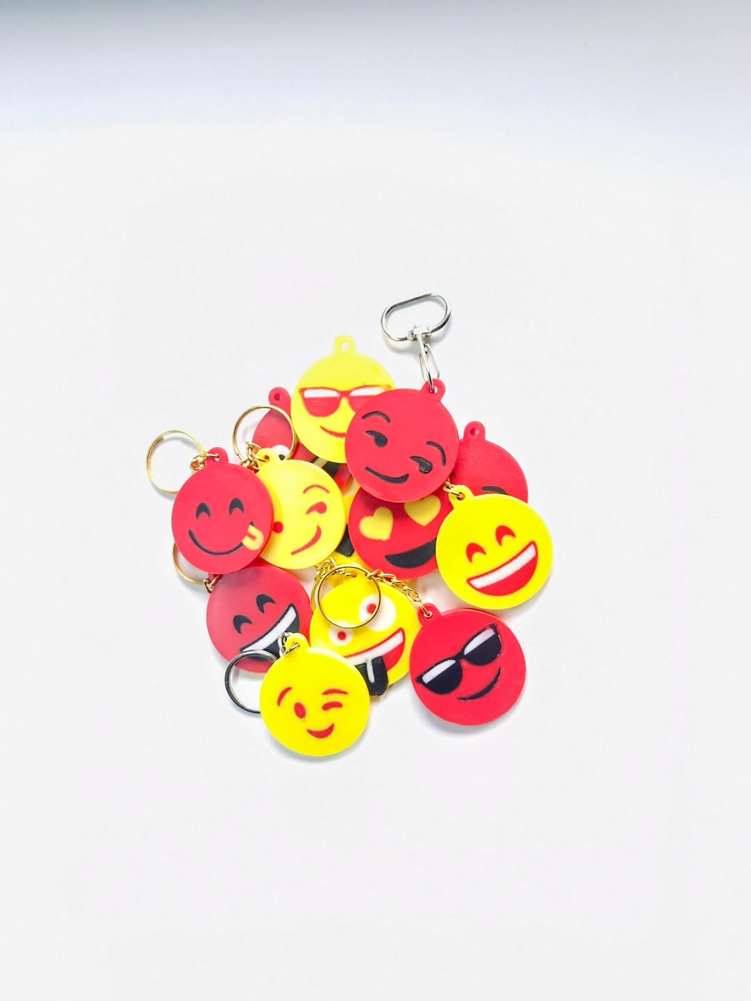 6-piece 3D Emoji Printed Keychain Set,fun Emoji Gifts,gift for Him ...