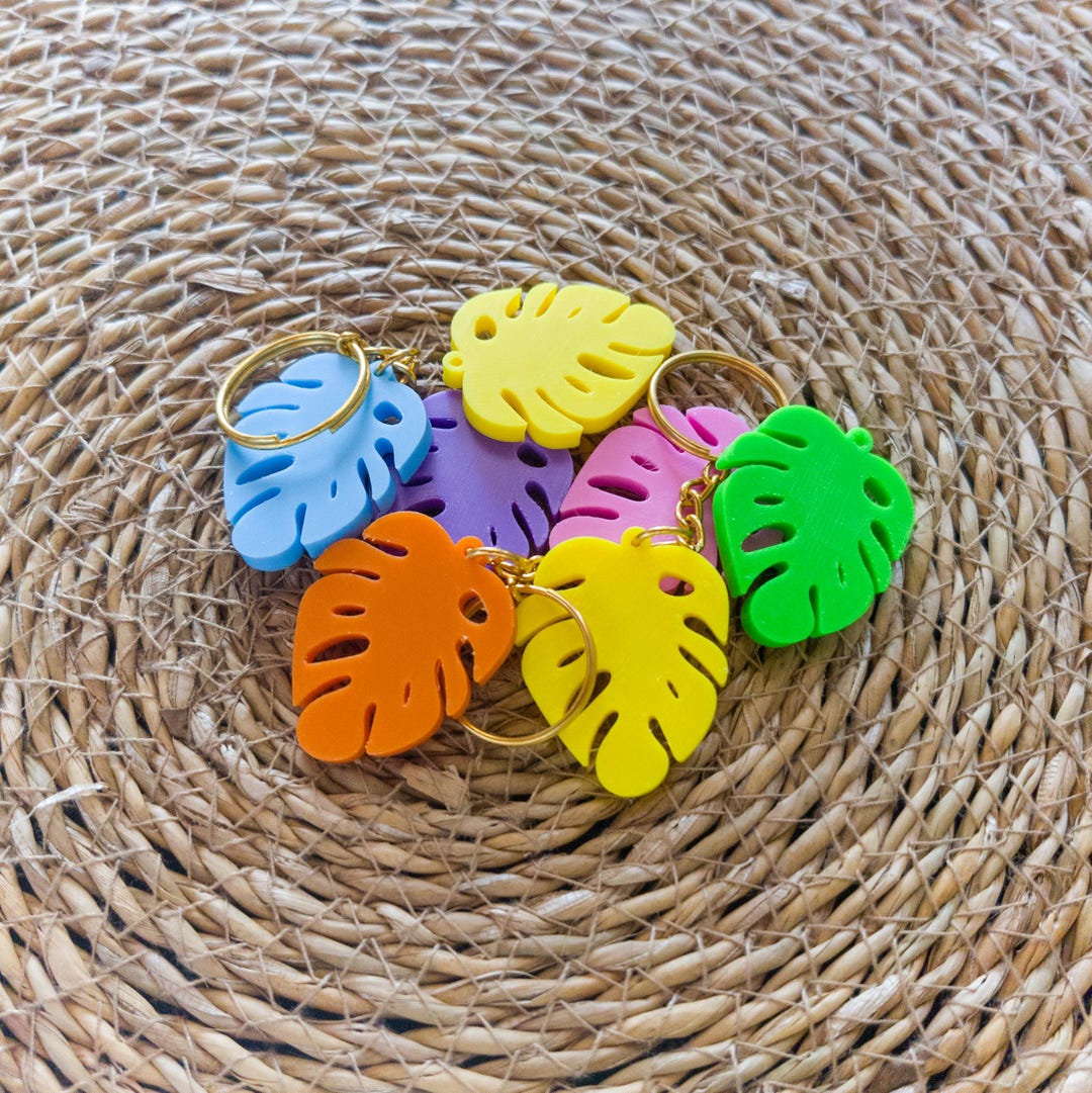 3D Leaf Keychain,colorful Leaf Keychains,gift for Her,personalized ...