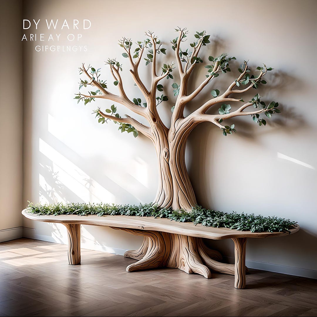 Tree-shaped Reading Chair, Rustic Chair, Solid Wood Bench. - Etsy