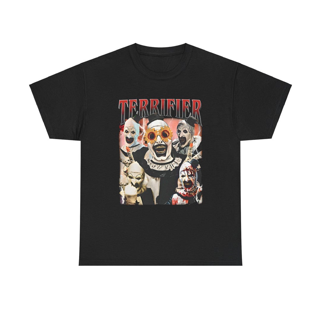 Vintage Terrifier Tee, Horror Movie Fan Gift, Retro Scary Clown Shirt ...