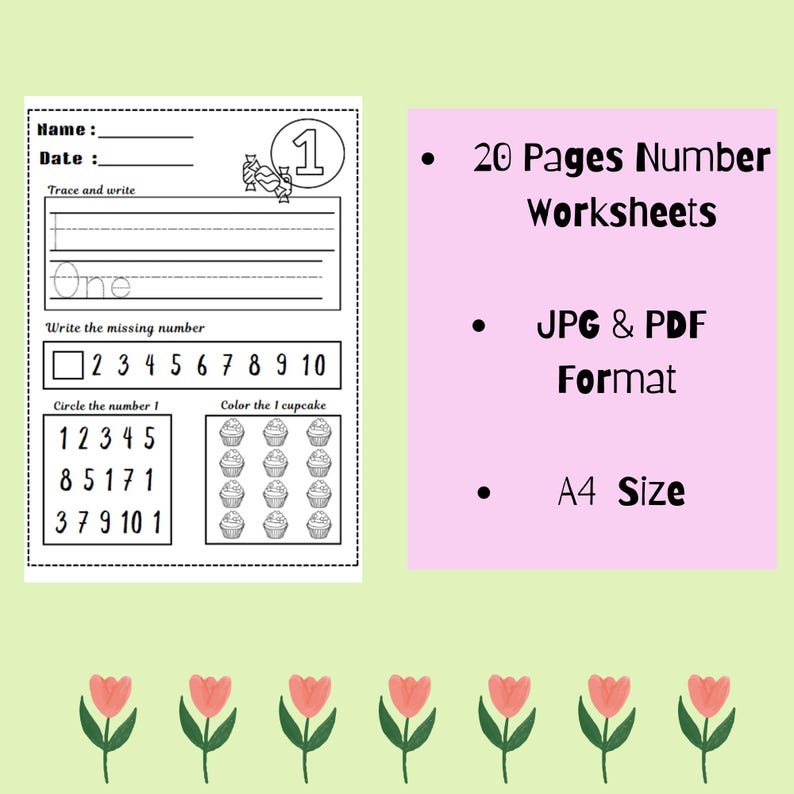Printable Number Worksheets for Kids | Preschool & Kindergarten | Fun ...