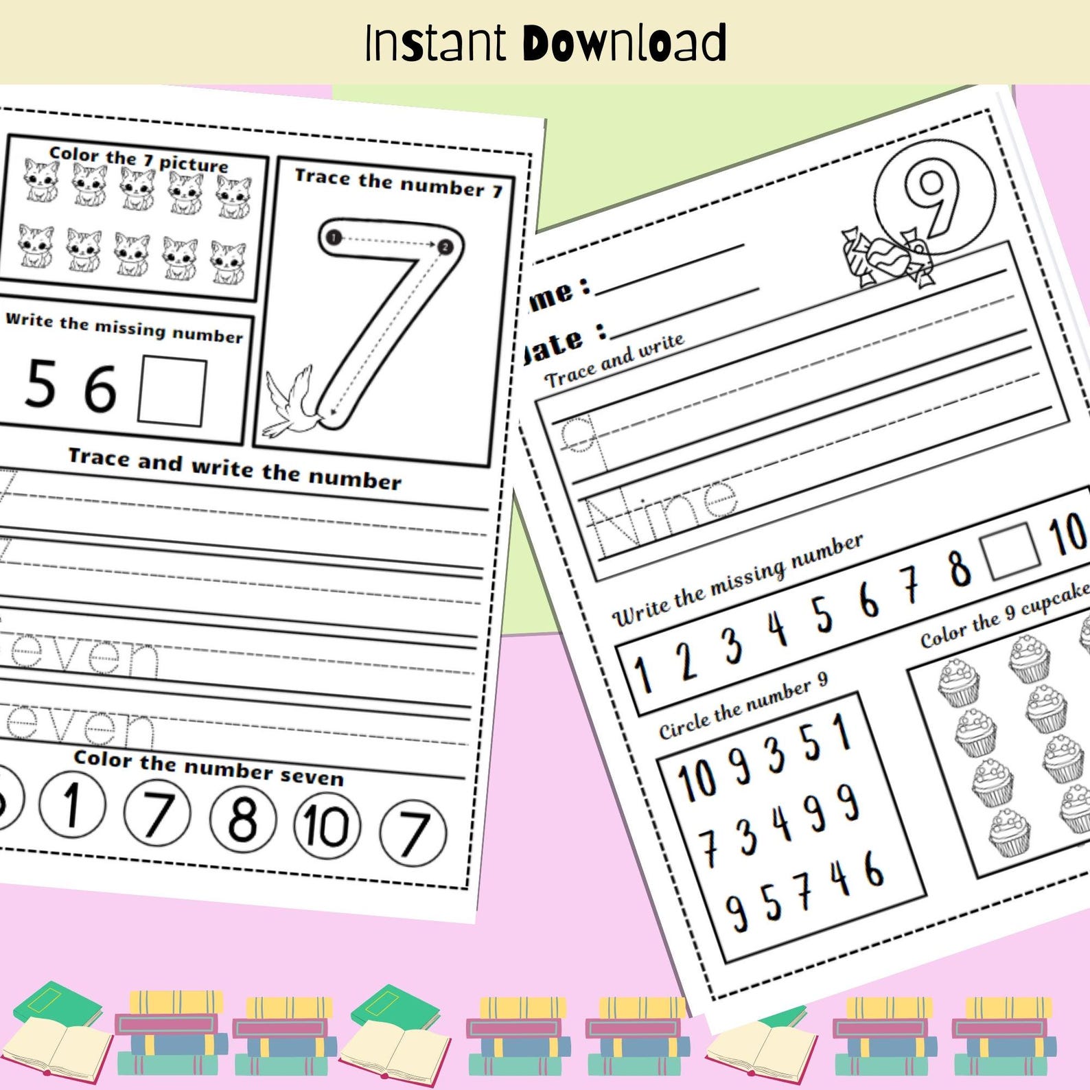 Printable Number Worksheets for Kids | Preschool & Kindergarten | Fun ...