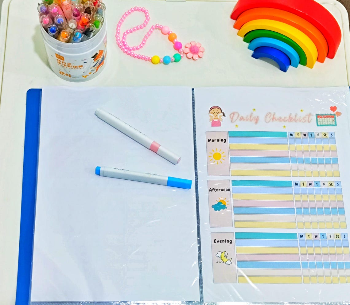 Editable Daily School Checklist for Kids, Fillable Checklist, to Do ...