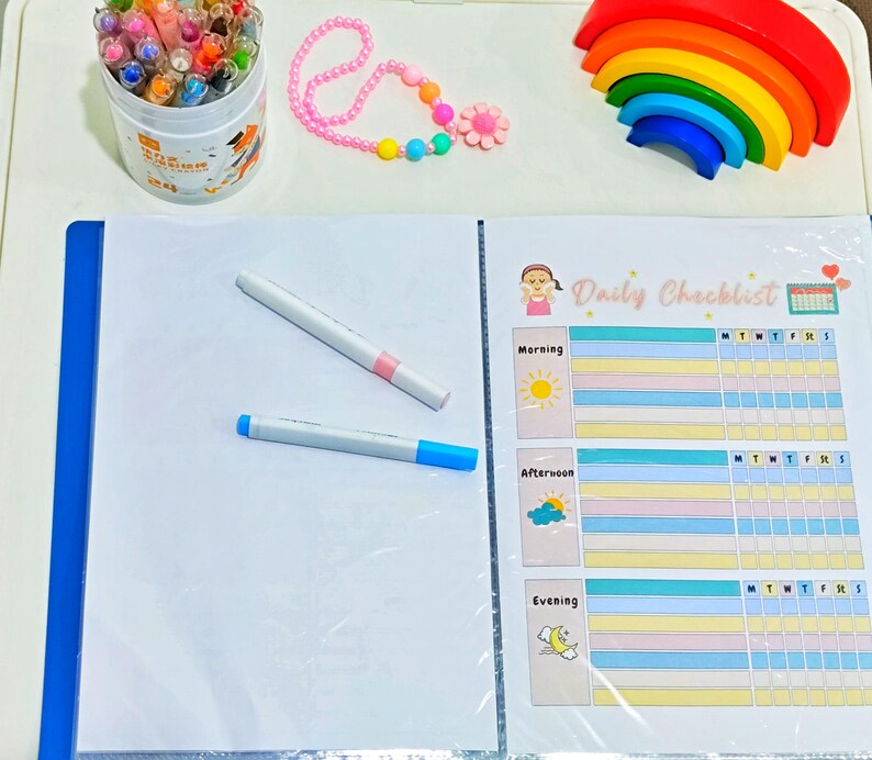 Editable Daily School Checklist for Kids, Fillable Checklist, to Do ...