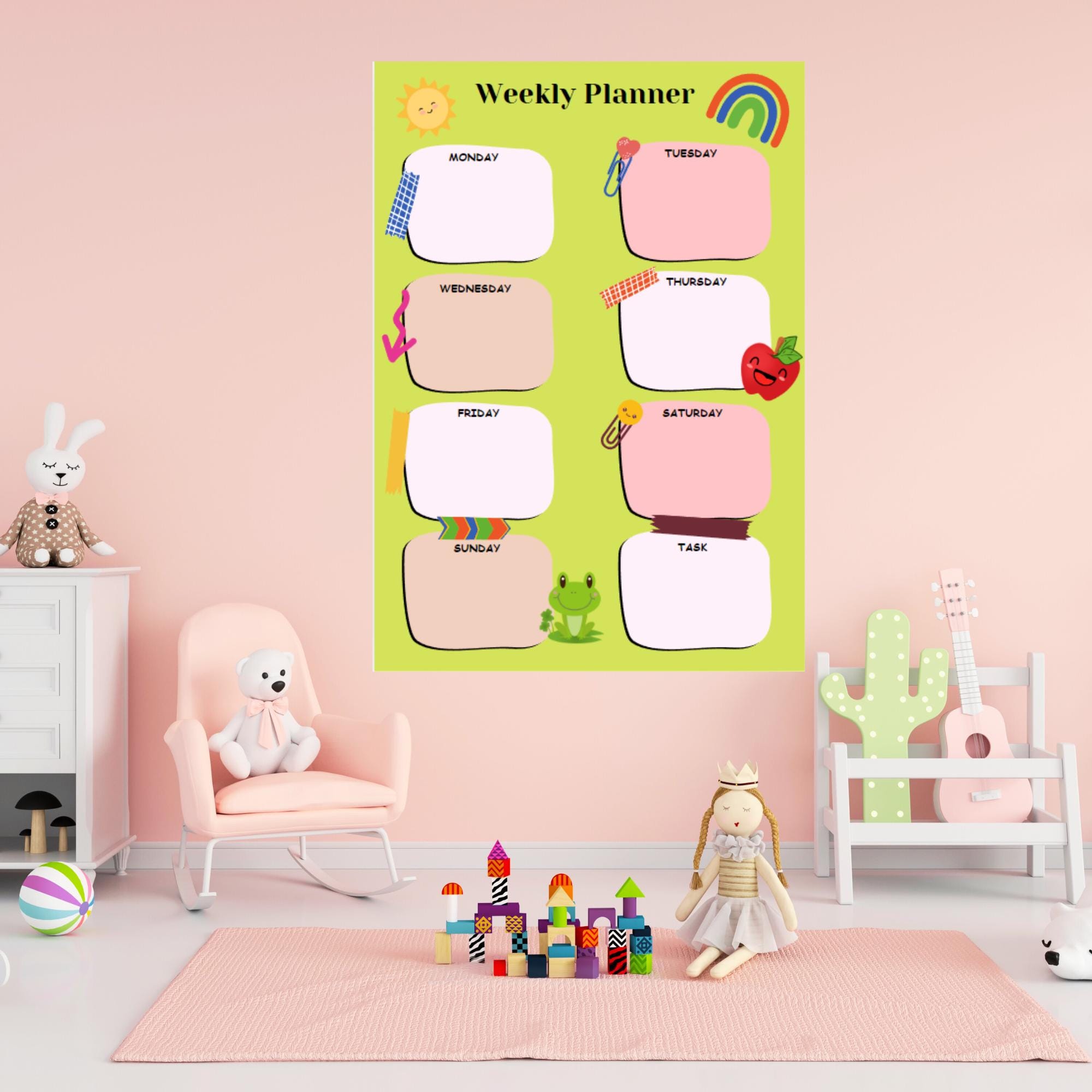 Printable Weekly Planner for Kids: Editable Chore Chart (A4, A5 PDF) - Etsy