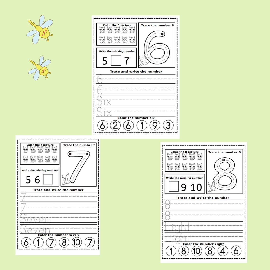 Printable Number Worksheets for Kids | Preschool & Kindergarten | Fun ...