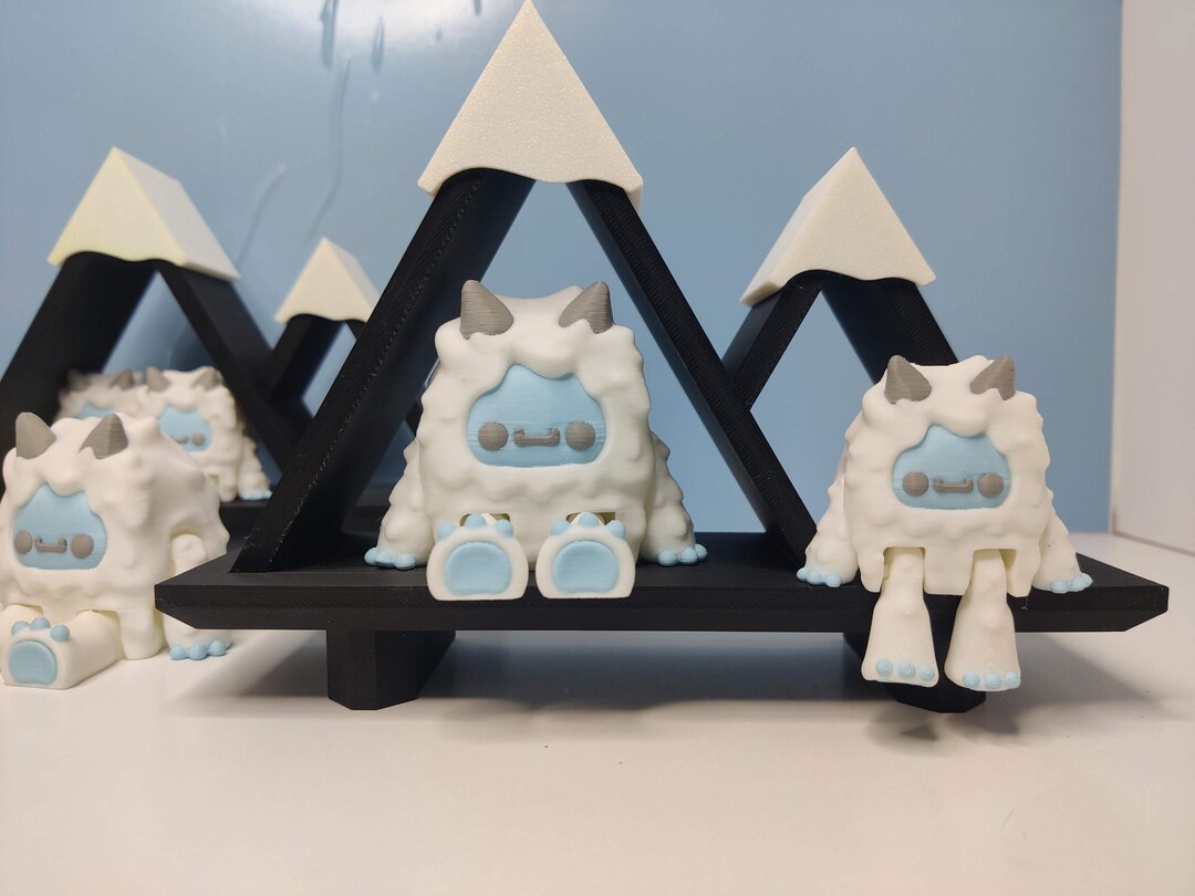 Yeti With Mountain Shelf, Articulating Yeti, 3D Printed Fidget Toy - Etsy