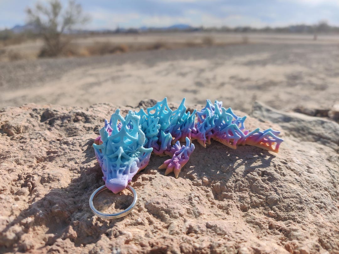 Wicked Dragon Keychain, Spider Dragon Keychain, 3D Printed Fantasy ...