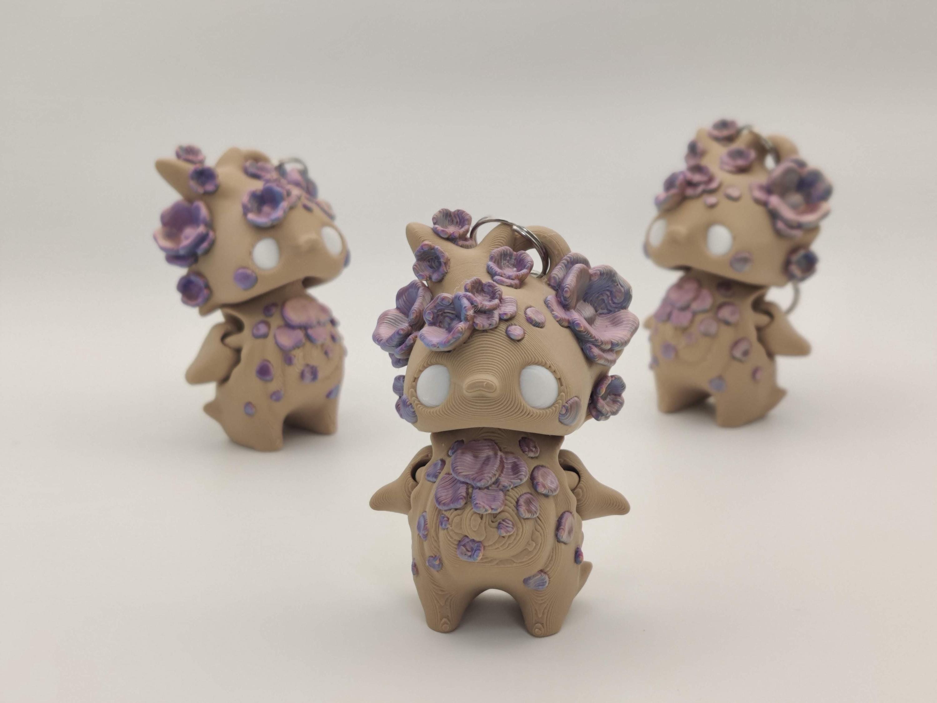 Flower Petal Pixie - 3D Printed Floral Fantasy Charm - Etsy