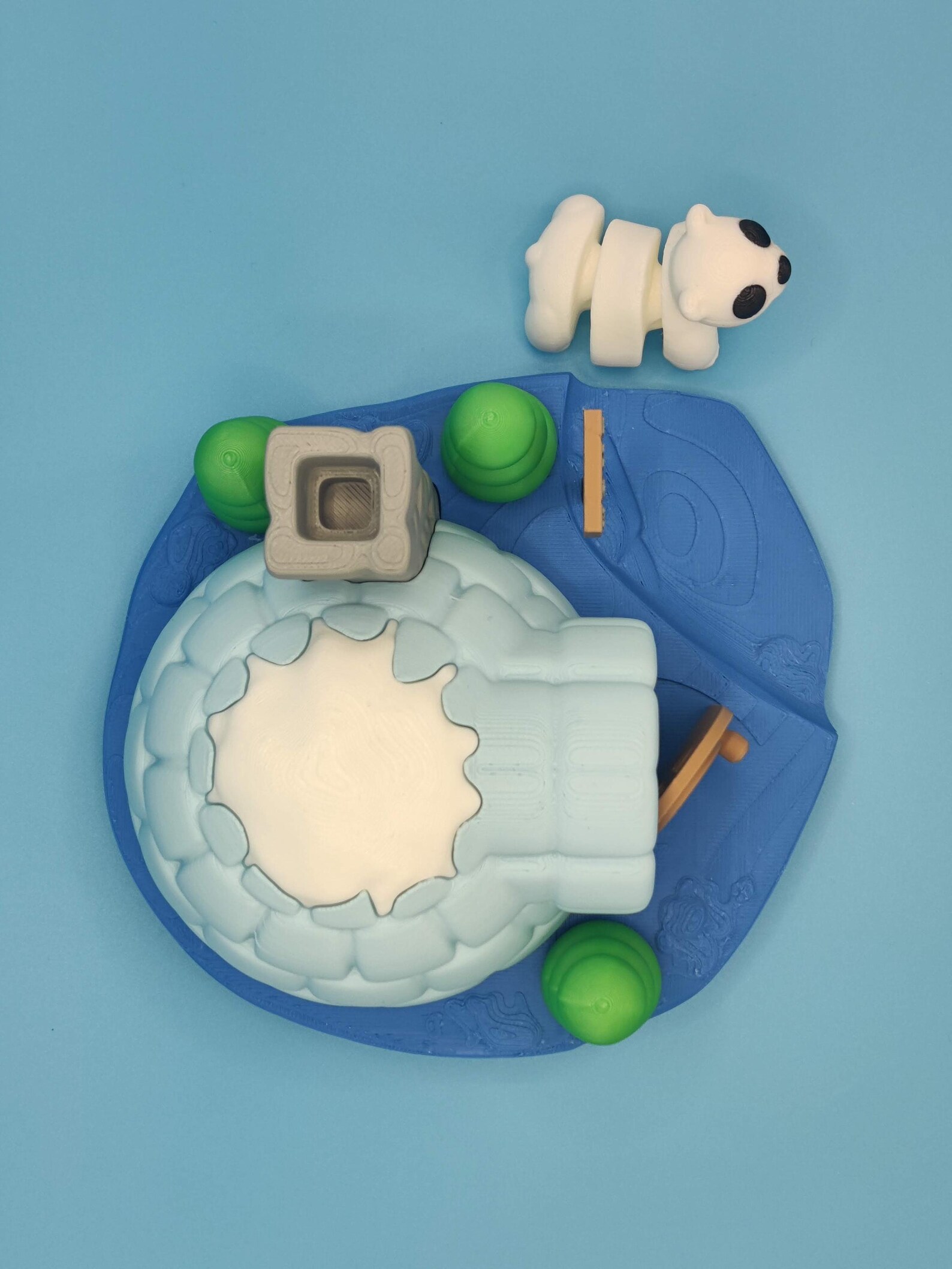Iceberg Igloo House Playset – 3D Printed Arctic Scene With Articulated ...