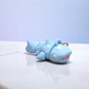 Cute 3D Printed Whale Shark Keychain – Ocean Animal Keyring – Marine ...