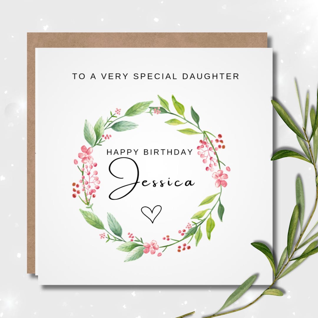 Daughter Birthday Card / Card for Daughter / Personalised Birthday Card ...