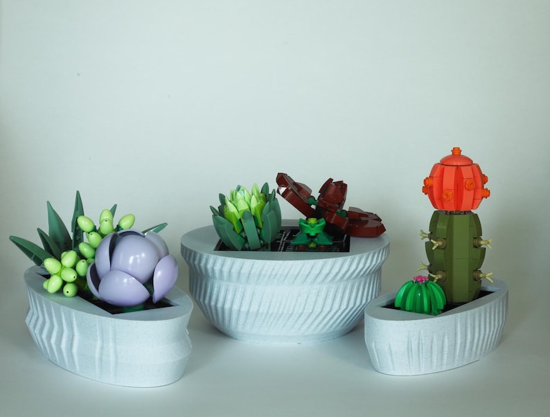 Geometric Pots for LEGO Succulents (item #10309) – Modern Planters With ...