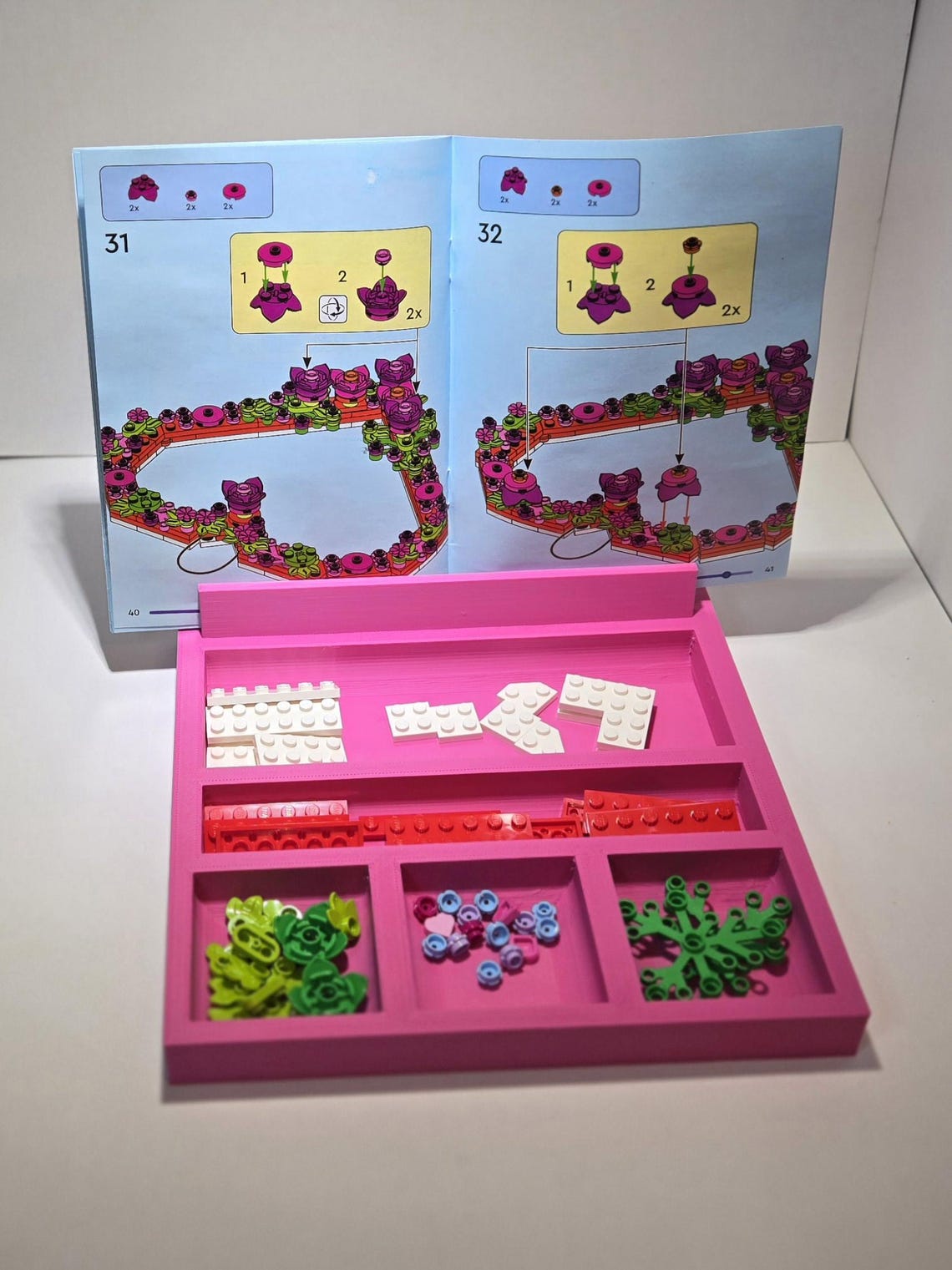 Brick Sorting Tray With Instruction Book Slot – Compatible With LEGO ...