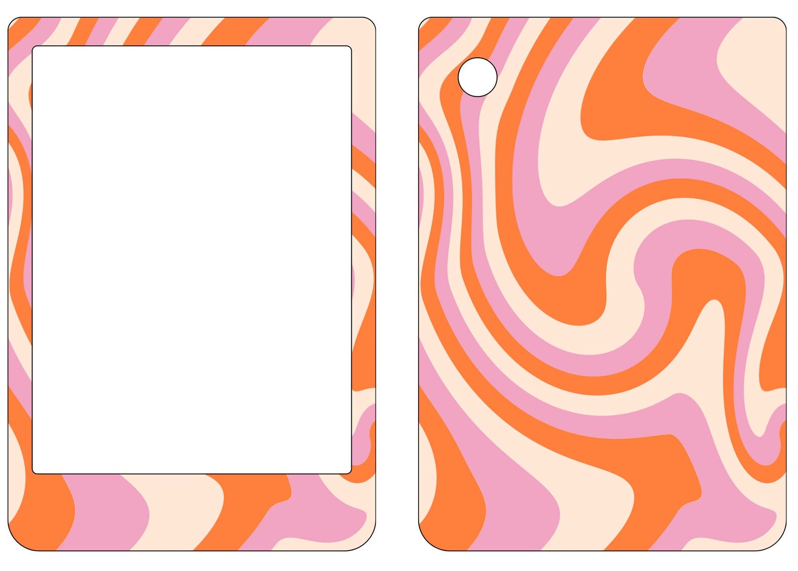 Retro Swirl Kobo Clara Skin Kobo Insert Orange & Pink Pattern E-reader Protective Skin - Etsy
